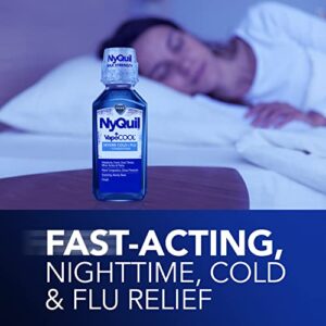 Vicks NyQuil SEVERE with VapoCOOL Nighttime Cough, Cold and Flu relief liquid, Berry, 12 Fl Oz