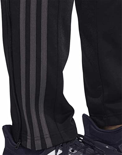 adidas Mens Midweight Essential Tricot Zip Track Pants (as1, Alpha, m, Regular, Regular, Black/Grey Six)