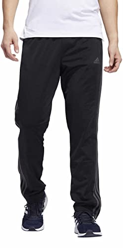 adidas Mens Midweight Essential Tricot Zip Track Pants (as1, Alpha, m, Regular, Regular, Black/Grey Six)