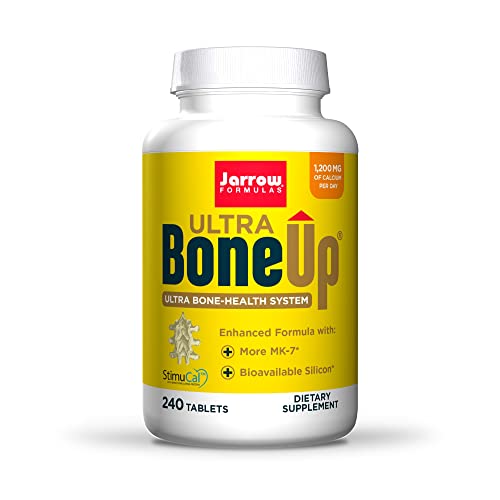 Jarrow Formulas Ultra Bone-Up Powerful Multinutrient Bone Health Includes More MK-7 & JarroSil Activated Silicon for Added Support - 120 Servings, 240 Count