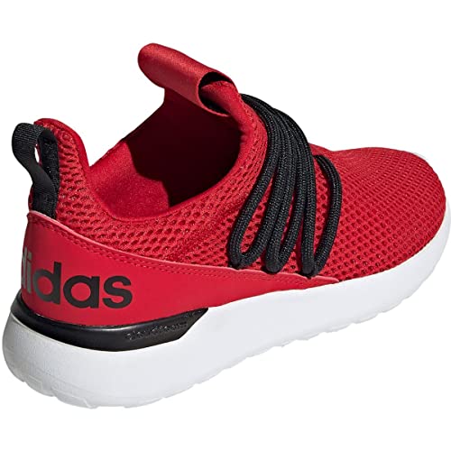 adidas unisex child Lite Racer Adapt 3.0 Running Shoe, Scarlet/Core Black/White, 5 Big Kid US