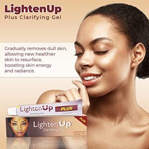 LightenUp Plus Clarifying Gel - 1 fl oz / 30 ml - Dark Spots Cream, Reduce Hyperpigmentation on: Dark Knuckles, Elbows, Hands, Armpits, with Alpha Arbutin, Fruity Tamarind Extract