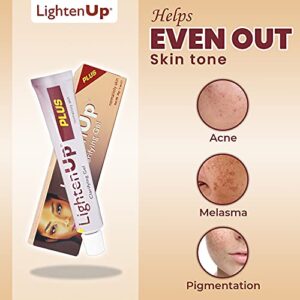 LightenUp Plus Clarifying Gel - 1 fl oz / 30 ml - Dark Spots Cream, Reduce Hyperpigmentation on: Dark Knuckles, Elbows, Hands, Armpits, with Alpha Arbutin, Fruity Tamarind Extract