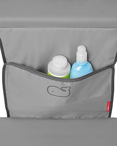 Skip Hop Baby Bath All-in-One Elbow Saver and Kneeler, Moby, Grey