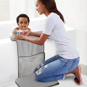 Skip Hop Baby Bath All-in-One Elbow Saver and Kneeler, Moby, Grey