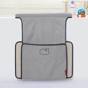 Skip Hop Baby Bath All-in-One Elbow Saver and Kneeler, Moby, Grey