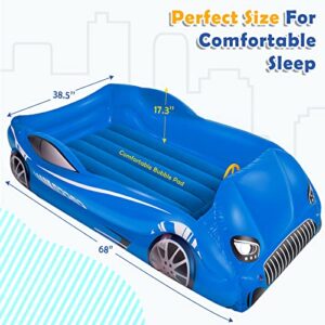 Jasonwell Inflatable Toddler Travel Bed - Portable Toddler Floor Bed for Kids Air Mattress with Sides Toddler Cot Sleeping Pad Camping Blow Up Mattress Baby Travel Crib Birthday Gifts for Boys Girls