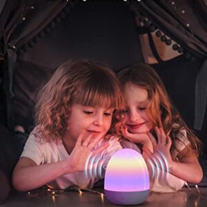 Govee RGBIC Easter Night Light, Sound Machine, Bluetooth Speaker in One, 60+ Music, Game & Sence Modes, Portable Table Lamp with Charging Base, White Noise Machine, Sleep Trainer for Gentle Wake Up