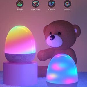 Govee RGBIC Easter Night Light, Sound Machine, Bluetooth Speaker in One, 60+ Music, Game & Sence Modes, Portable Table Lamp with Charging Base, White Noise Machine, Sleep Trainer for Gentle Wake Up