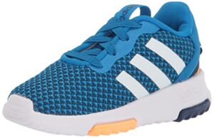 adidas kids racer tr 2.0 running shoe, blue rush/white/dark blue, 5.5 us unisex toddler