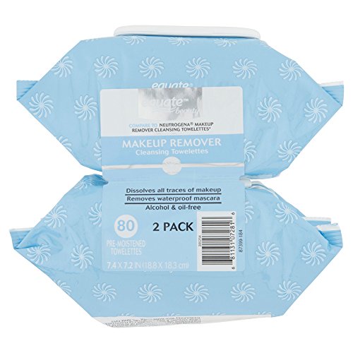 Equate Makeup Remover Cleansing Towelettes 80ct, Pack of 3