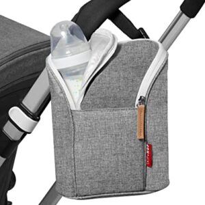 Skip Hop Baby Bottle Bag, Grab & Go, Grey Melange