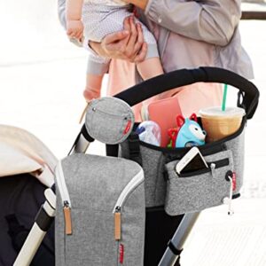 Skip Hop Baby Bottle Bag, Grab & Go, Grey Melange