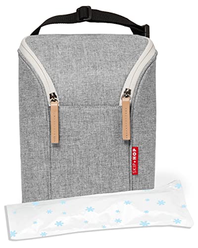 Skip Hop Baby Bottle Bag, Grab & Go, Grey Melange