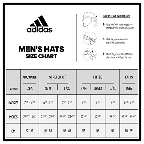 adidas Men's Producer 2 Structured Stretch Fit Cap, Black/White, Small-Medium