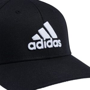 adidas Men's Producer 2 Structured Stretch Fit Cap, Black/White, Small-Medium