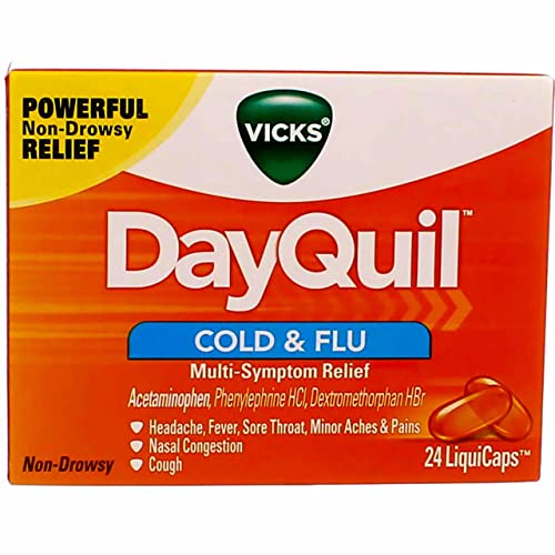 Vicks 01443BX DayQuil Cold & Flu LiquiCaps, 24/Box