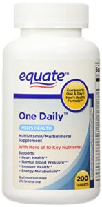 equate – one daily multivitamin, men’s health formula, 200 tablets