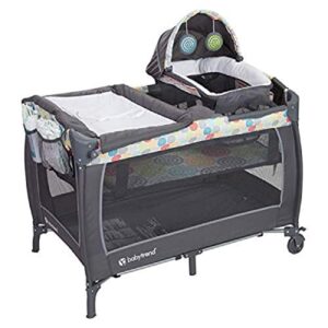 baby trend lil’ snooze deluxe ii nursery center playard, funfetti