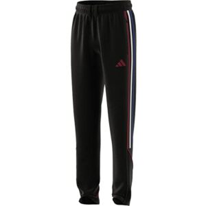 adidas kids’ tiro pants, black/team power red, small