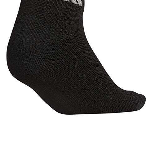 adidas Women's Athletic Cushioned Low Cut Socks with Arch Compression (6-Pair), Black/Aluminum 2, Medium