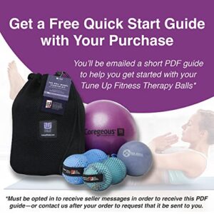 Tune Up Fitness – Coregeous Ball | Psoas Release, Abdominal, Belly & Lower Back Massager | Therapy Stretch Ball for Lower Back Pain, Stress & Digestive Relief, Improved Breathing & Sleep (Iris)