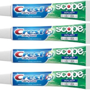 Crest Complete Whitening Plus Scope Outlast Ultra Toothpaste 6.5 oz (184g) - Pack of 4