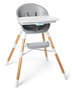 skip hop baby high chair, eon 4-in-1, grey/white