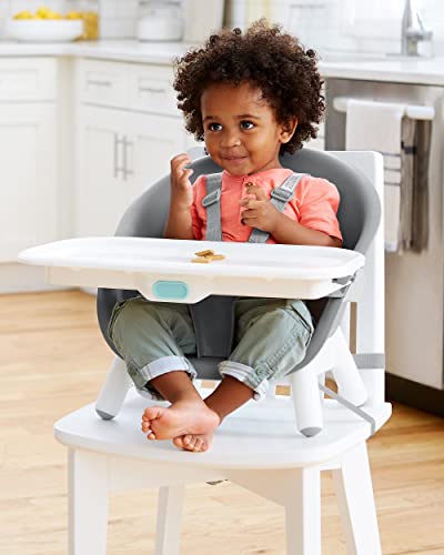 Skip Hop Baby High Chair, Eon 4-in-1, Grey/White