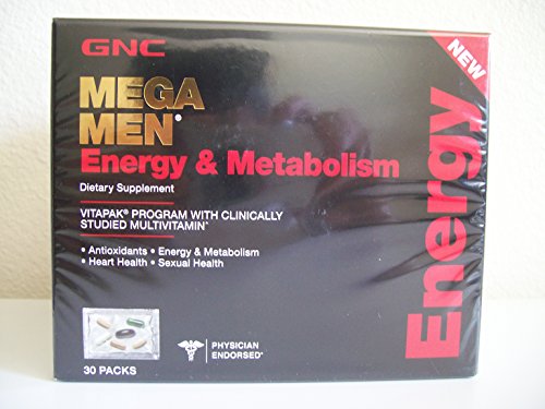 GNC Mega Men Energy & Metabolism Program 30 Packs - New Formula