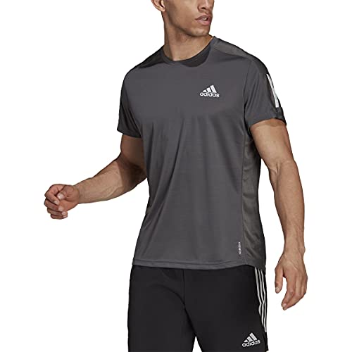 adidas Men's Own The Run Tee, Open Grey, Medium