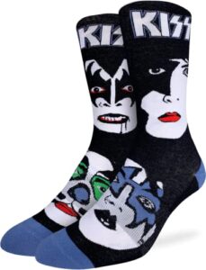 good luck sock men’s kiss, band socks, adult