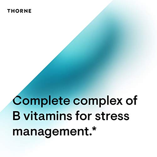 Thorne Stress B-Complex - Vitamins B2, B6, B12, and Folate in Highly-Absorbable and Active Forms - Extra Vitamin B5 for Adrenal Support, Stress Management and Immune Function - 60 Capsules