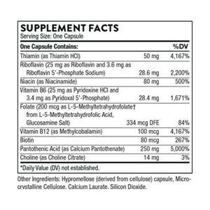 Thorne Stress B-Complex - Vitamins B2, B6, B12, and Folate in Highly-Absorbable and Active Forms - Extra Vitamin B5 for Adrenal Support, Stress Management and Immune Function - 60 Capsules