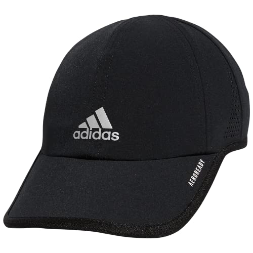 adidas Women's Superlite Relaxed Fit Performance Hat, Black/White, One Size