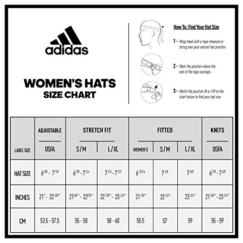 adidas Women's Superlite Relaxed Fit Performance Hat, Black/White, One Size