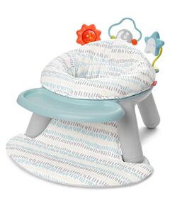 skip hop 2-in-1 sit-up activity baby chair, silver lining cloud