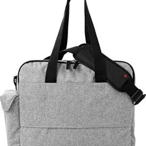 Skip Hop Diaper Bag: Iconic Duo Weekender, Extra Large Capacity with Changing Pad & Stroller Attachment, Grey Melange