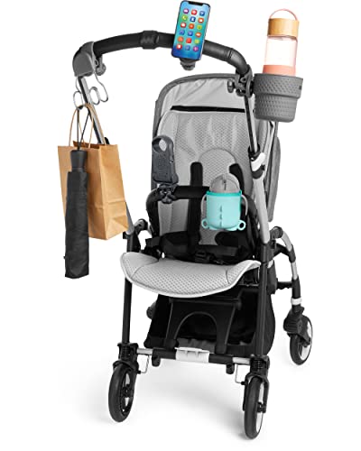 Skip Hop Portable Bladeless Stroller Fan, Adjustable 3 Speeds, Stroll & Connect, Grey