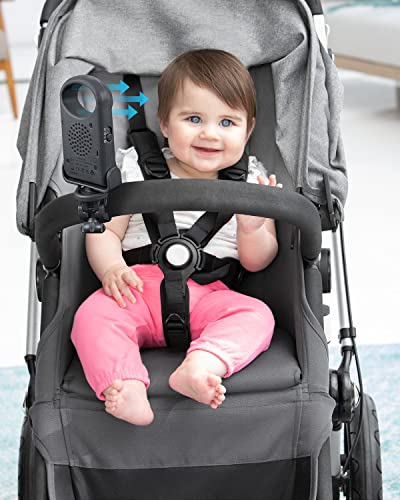 Skip Hop Portable Bladeless Stroller Fan, Adjustable 3 Speeds, Stroll & Connect, Grey