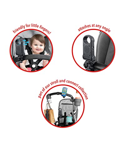 Skip Hop Portable Bladeless Stroller Fan, Adjustable 3 Speeds, Stroll & Connect, Grey