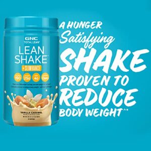 GNC Total Lean Shake + Slimvance | Caffeine Free Protein Powder, Helps Reduce Body Weight | Vanilla Carmel | 20 Servings