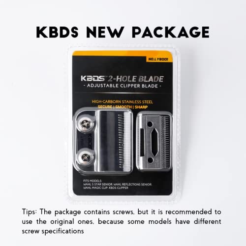 KBDS Replacement Blades for Clippers,Precision 2 Holes Clipper blade part Compatible with Wahl Magic Clip/Super Taper/Senior/Icon/Blading/Taper 2000/Chrome Super Taper/Pro Clip