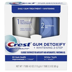 crest pro-health gum detoxify + whitening two- step toothpaste, 4.0 and 2.3 oz