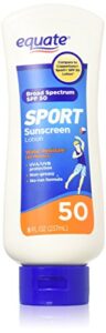 equate sport lotion spf 50, 8 ounce bottle