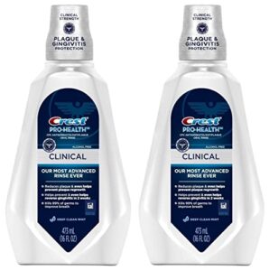 crest pro-health clinical cpc antigingivitis/antiplaque oral rinse deep, clean mint 473 ml pack of 2