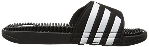 adidas Men's Adissage Slides Sandal, Black/White/Black, 12