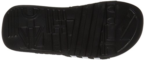 adidas Men's Adissage Slides Sandal, Black/White/Black, 12