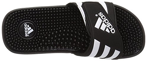 adidas Men's Adissage Slides Sandal, Black/White/Black, 12