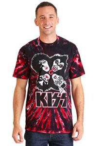 liquid blue men’s kiss burst short sleeve t-shirt, multi tie dye, large